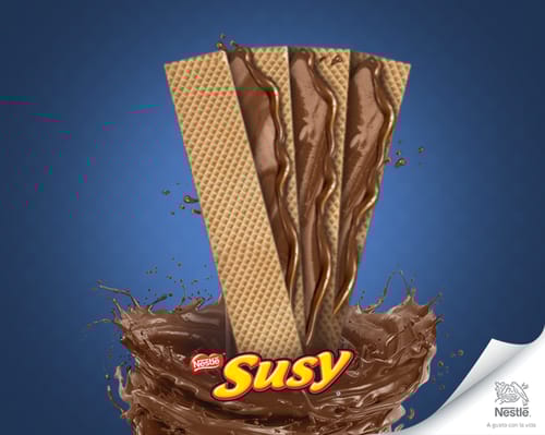 SUSY® Mini Galleta con crema de Chocolate x18